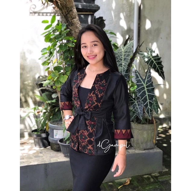 Jual Blazer Endek Bali, Warna Hitam Kombinasi. Adem, Nyaman | Shopee ...