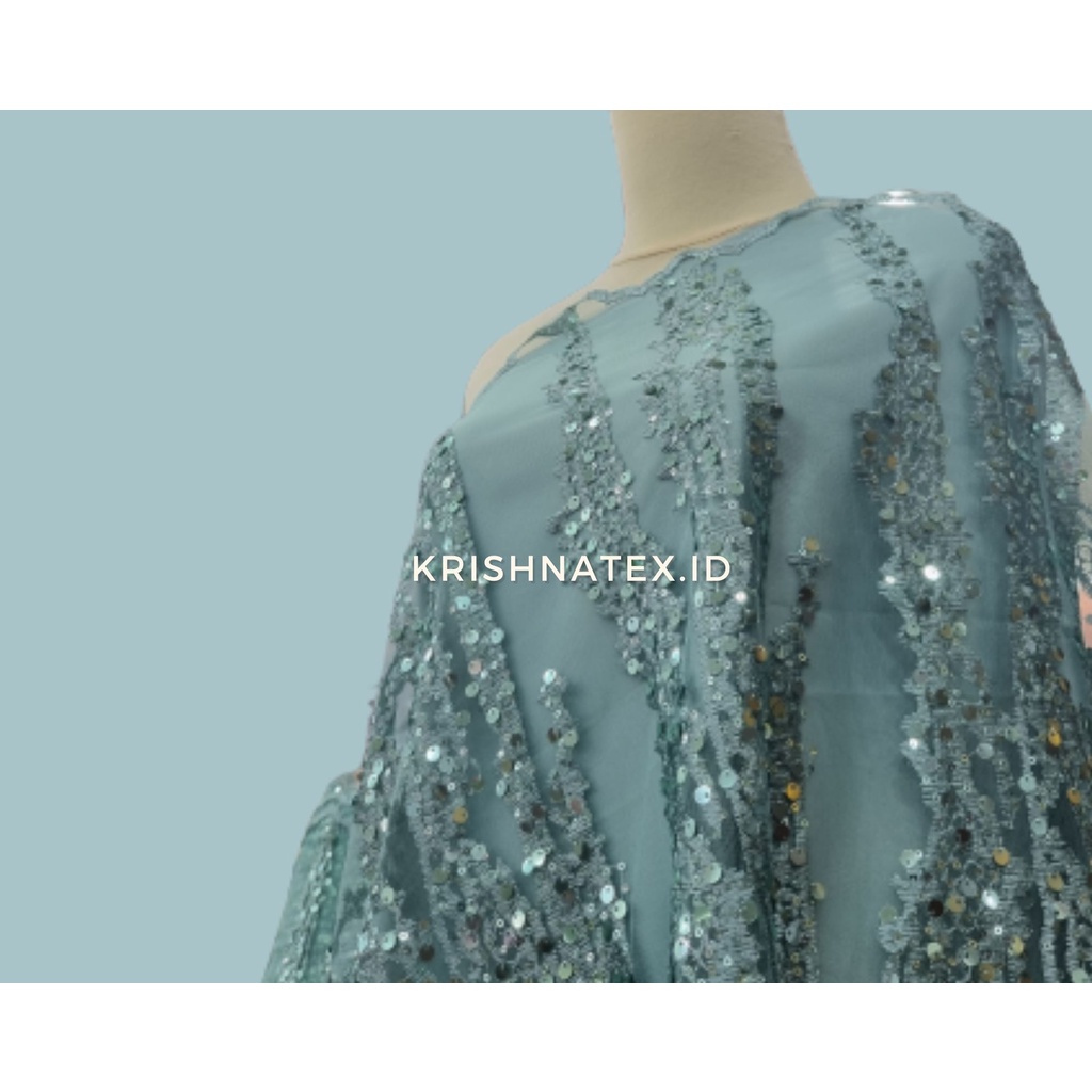 Jual Kain Bahan Brokat Tulle Tille Tile Tule Full Payet Promo Tulle ...