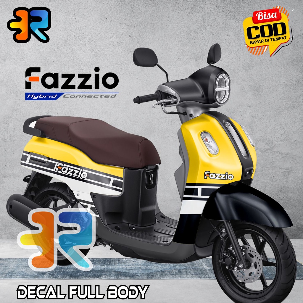 Jual Decal Motor Yamaha Fazzio Desain Cafe Racer 2 Sticker Decal Full ...
