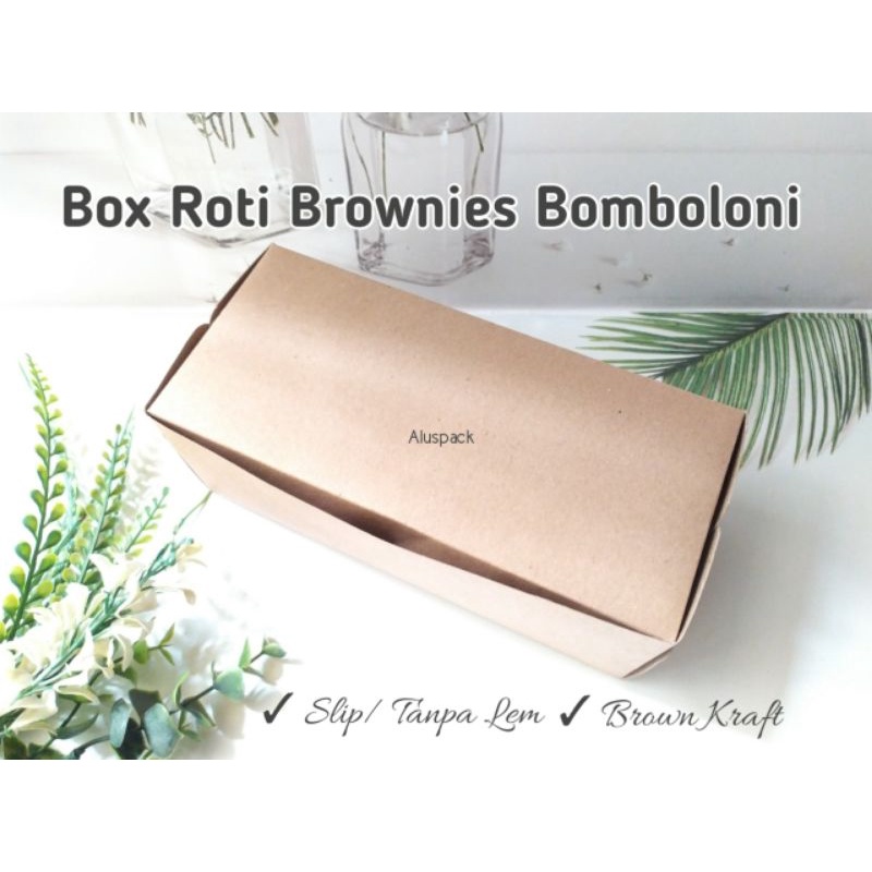 Jual Dus Roti Brownies Box Bomboloni Kraft Polos ( 10 pcs ) | Shopee ...