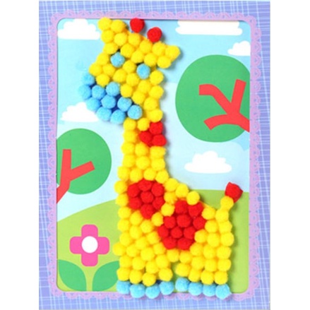 Jual DIY Tempel PomPom - Mainan Edukasi Anak Montessori - Menempel ...
