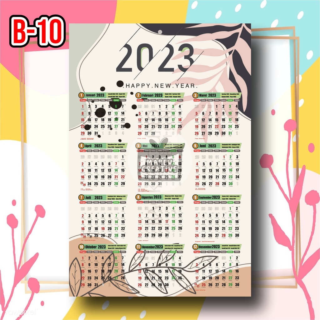 Jual Kalender 2023 : Kalender , Kalender 2023 aesthetic , Kalender ...