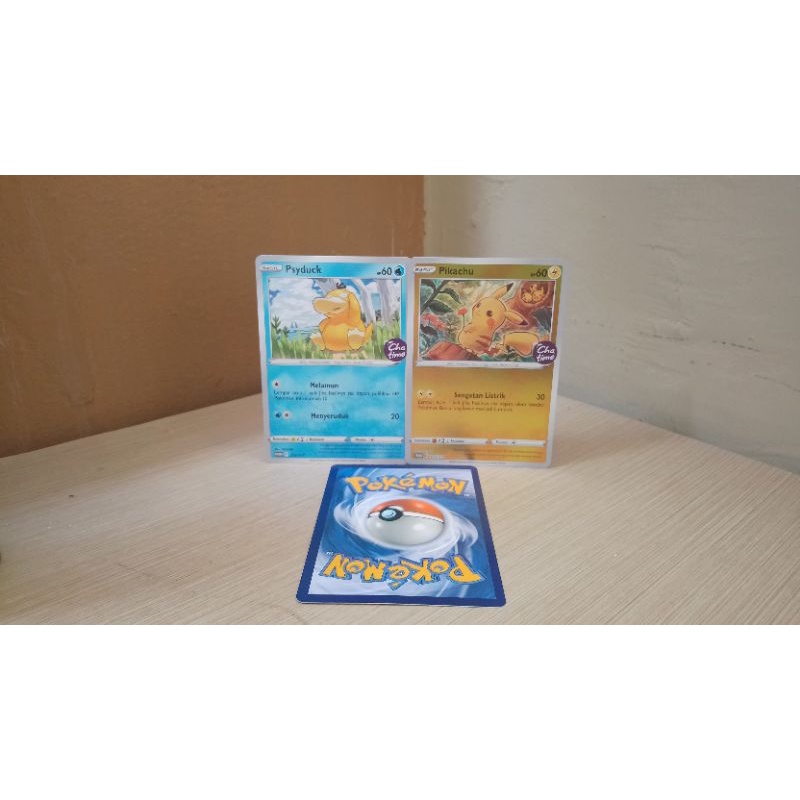 Jual Card Chatime Pokemon TCG Pikachu Psyduck | Shopee Indonesia