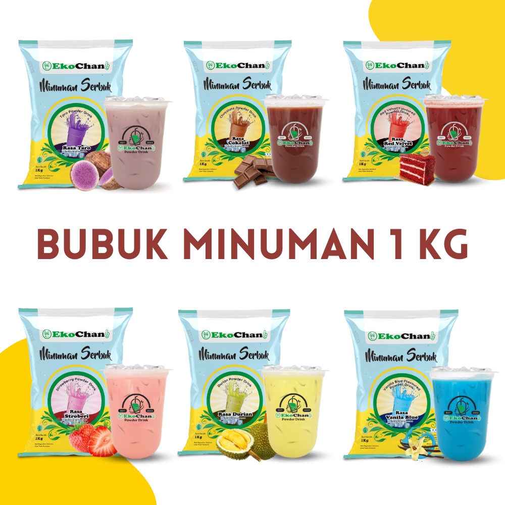 Jual Bubuk Minuman Aneka Rasa 1kg EkoChan / Powder Drink Cappucino ...