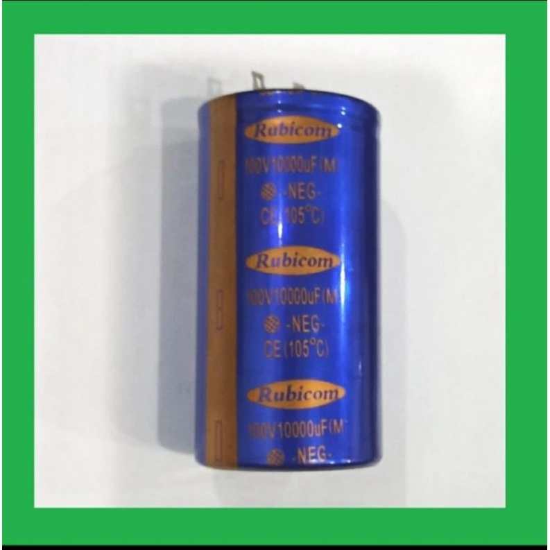 Jual capasitor kapasitor elco 10000uf 100v merk rubycom | Shopee Indonesia