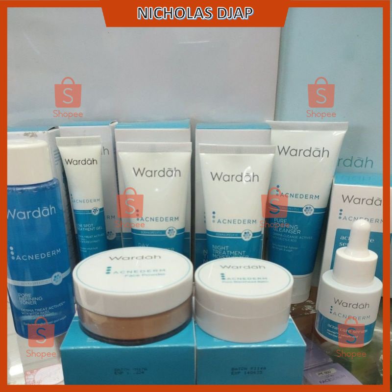 Jual Wardah Acnederm Series - 8 in 1 Paket Lengkap Jerawat + NEW Serum ...