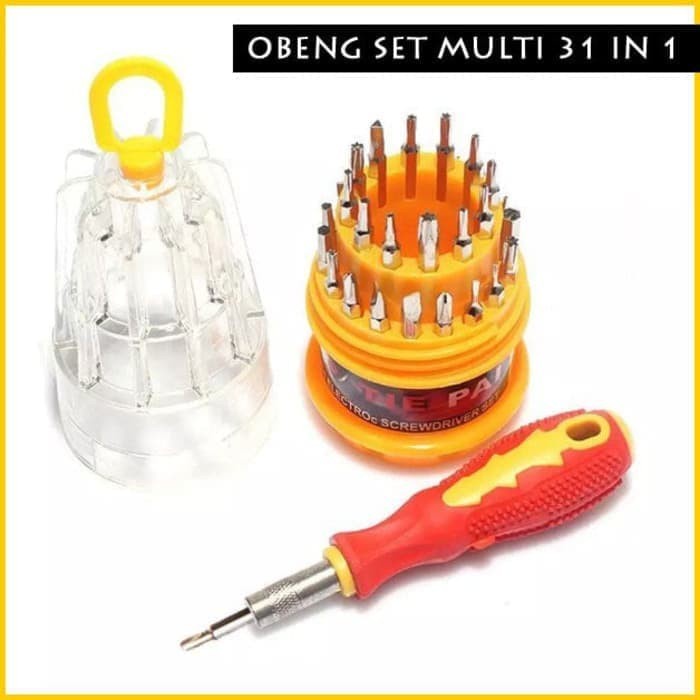 Jual Obeng Set Toolkit 31 in Obeng Service Multifungsi Lengkap EDC PC HP | Shopee Indonesia