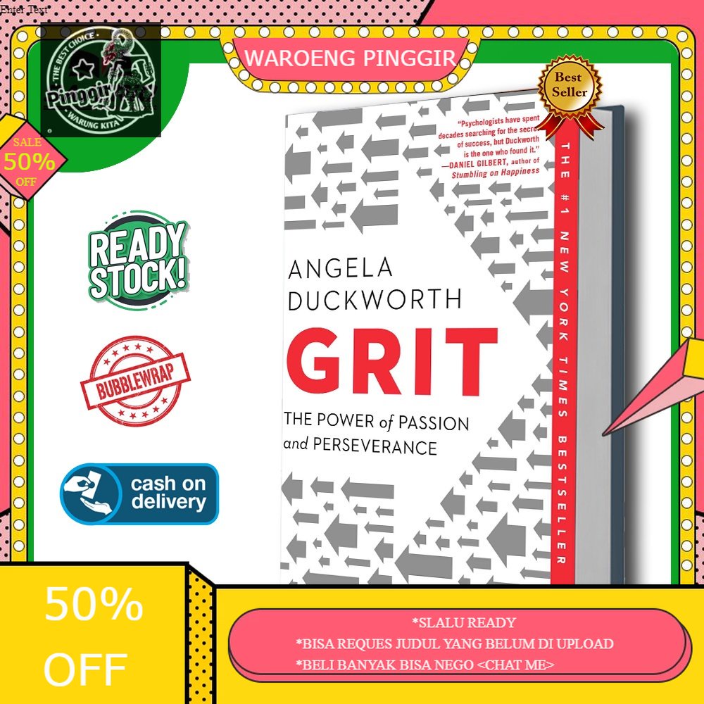 Jual Buku Grit the power of passion and perseverance by Angela Duckworth | Shopee Indonesia