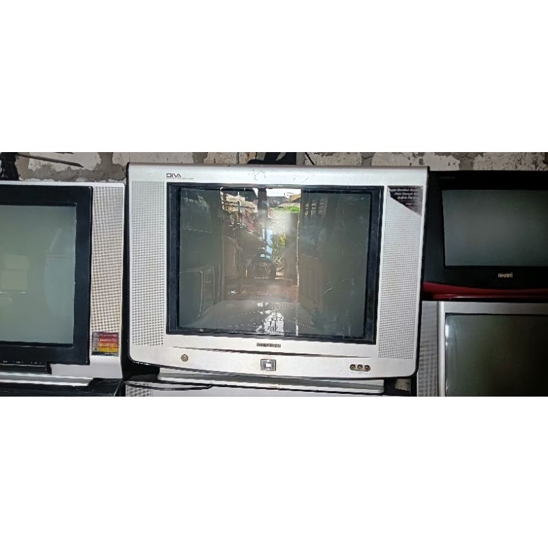 Jual TV TABUNG SUDAH DIGITAL 21 IN MODEL FLAT MERK ORI | Shopee Indonesia
