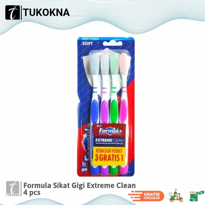 Jual Sikat Gigi Formula Extreme Clean Isi 4 Pcs | Shopee Indonesia