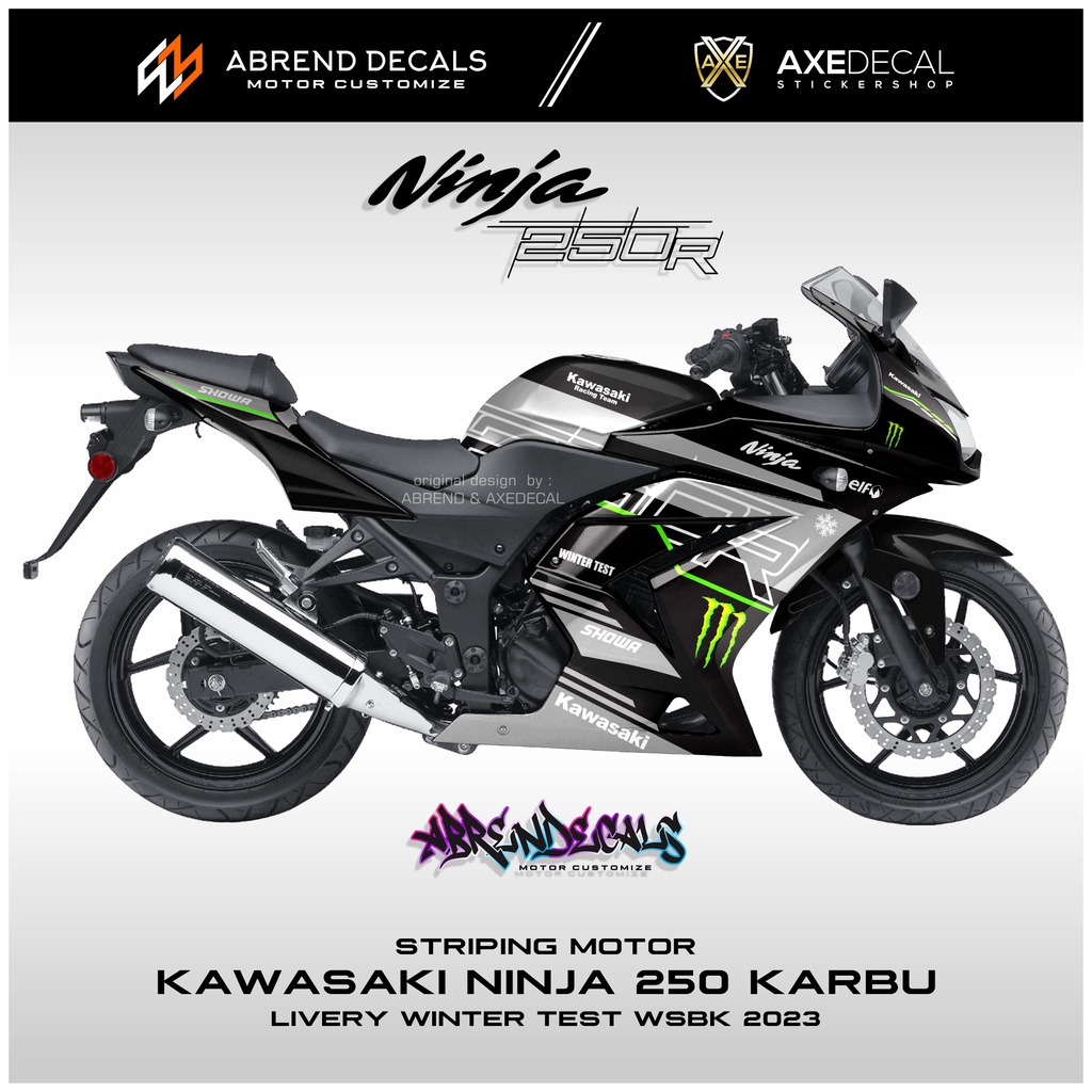 Jual Striping Ninja 250 Karbu Livery Winter Test 2023 WSBK / Stiker ...