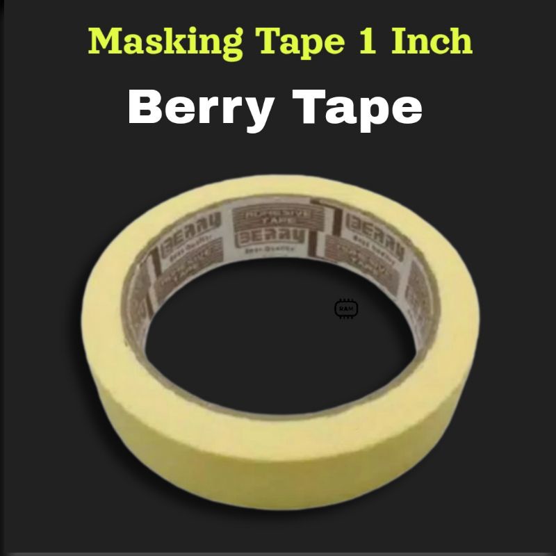 Jual Isolasi Kertas / Masking Tape Berry 1 Inch (24mm 25 meter ...