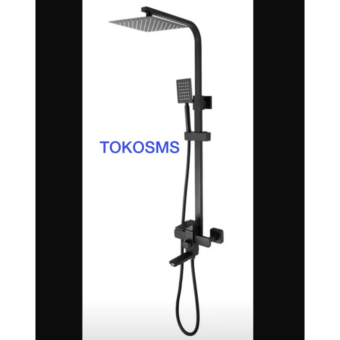 Jual Tiang Shower Coulumn Set Tiang Minimalis Black Column Hitam Shower ...