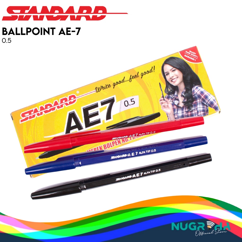 Jual PEN PULPEN STANDARD AE7 / AE-7 (1 LUSIN) | Shopee Indonesia