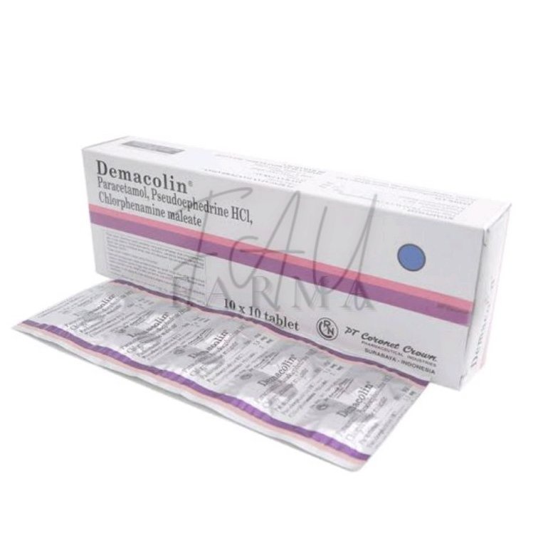 Jual Demacolin / 100 kaplet Obat Flu Panas Demam Batuk Pilek tablet ...