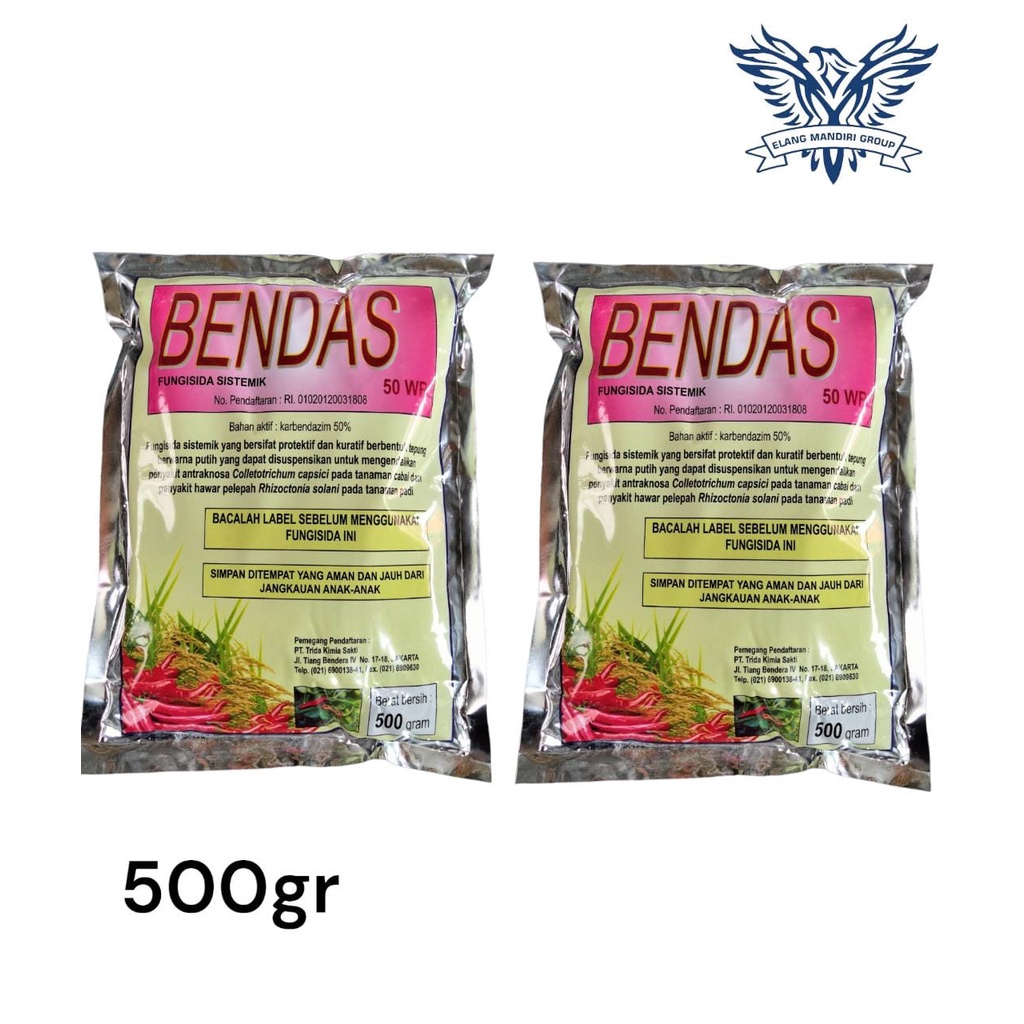 Jual FUNGISIDA SISTEMIK BENDAS 50 WP 500 GRAM Bahan aktif : karbendazim ...