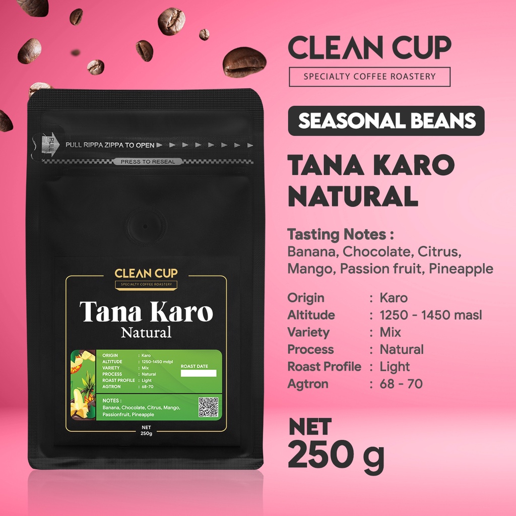 Jual Kopi Clean Cup Tana Karo Natural Whole Bean 250g | Shopee Indonesia
