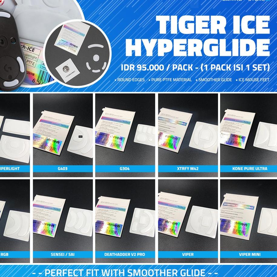 Jual Miliki Tiger Arc Ice Edition Gaming Mouse Feet Hyperglide ...