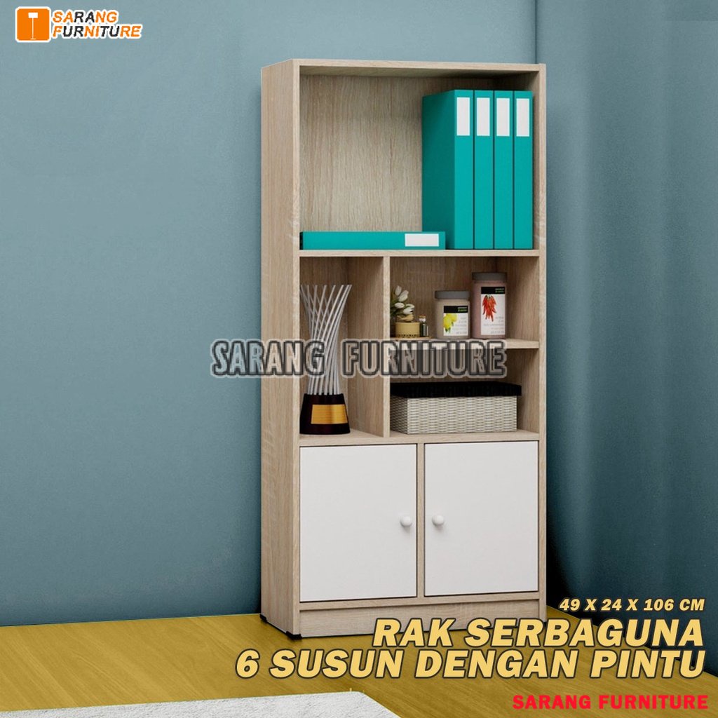Jual LEMARI RAK BUKU SERBAGUNA RSG 5 RAK KAYU TERBARU MURAH RAK 5 SUSUN ...
