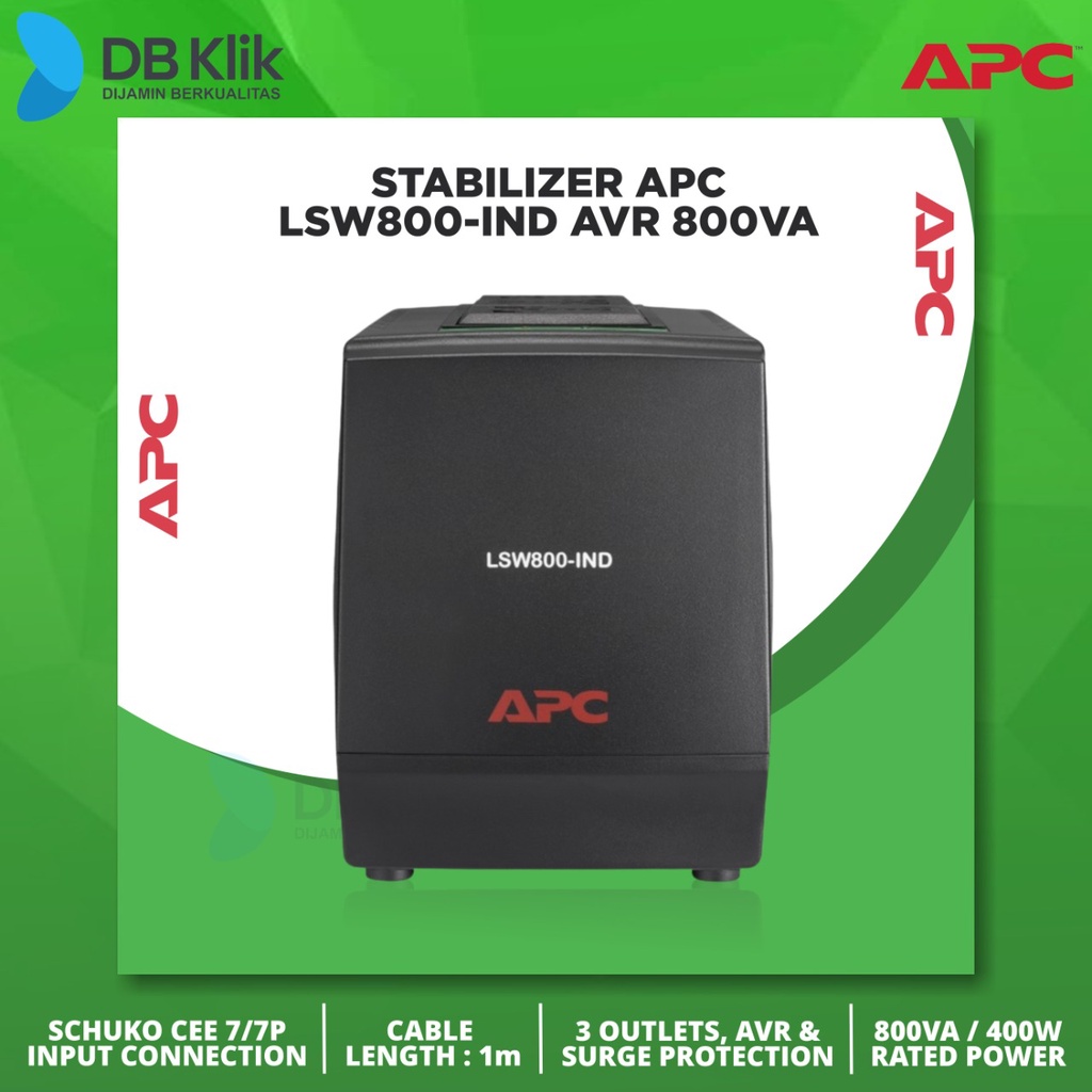 Jual Stabilizer APC LSW800-IND AVR 800VA - APC Line-R LSW800-IND ...