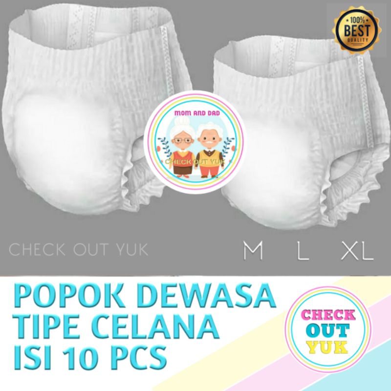 Jual Popok Dewasa Celana size M L XL isi 10 Pcs | Shopee Indonesia