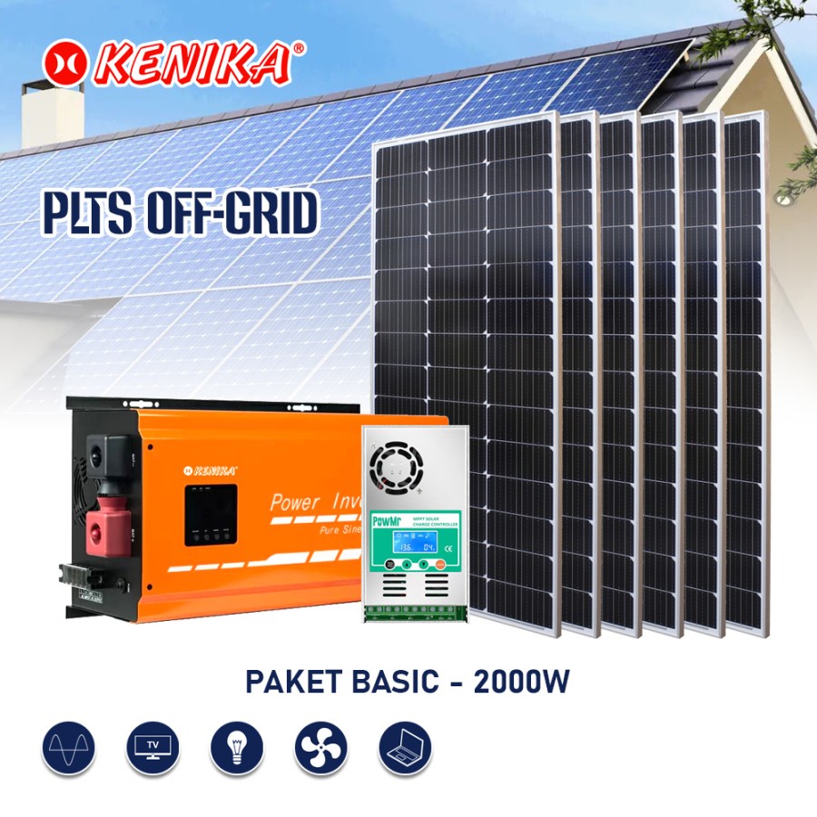 Jual Paket Solar Home Basic 2000 watt ( PA-BAS2K ) : Inverter, SCC, PV ...
