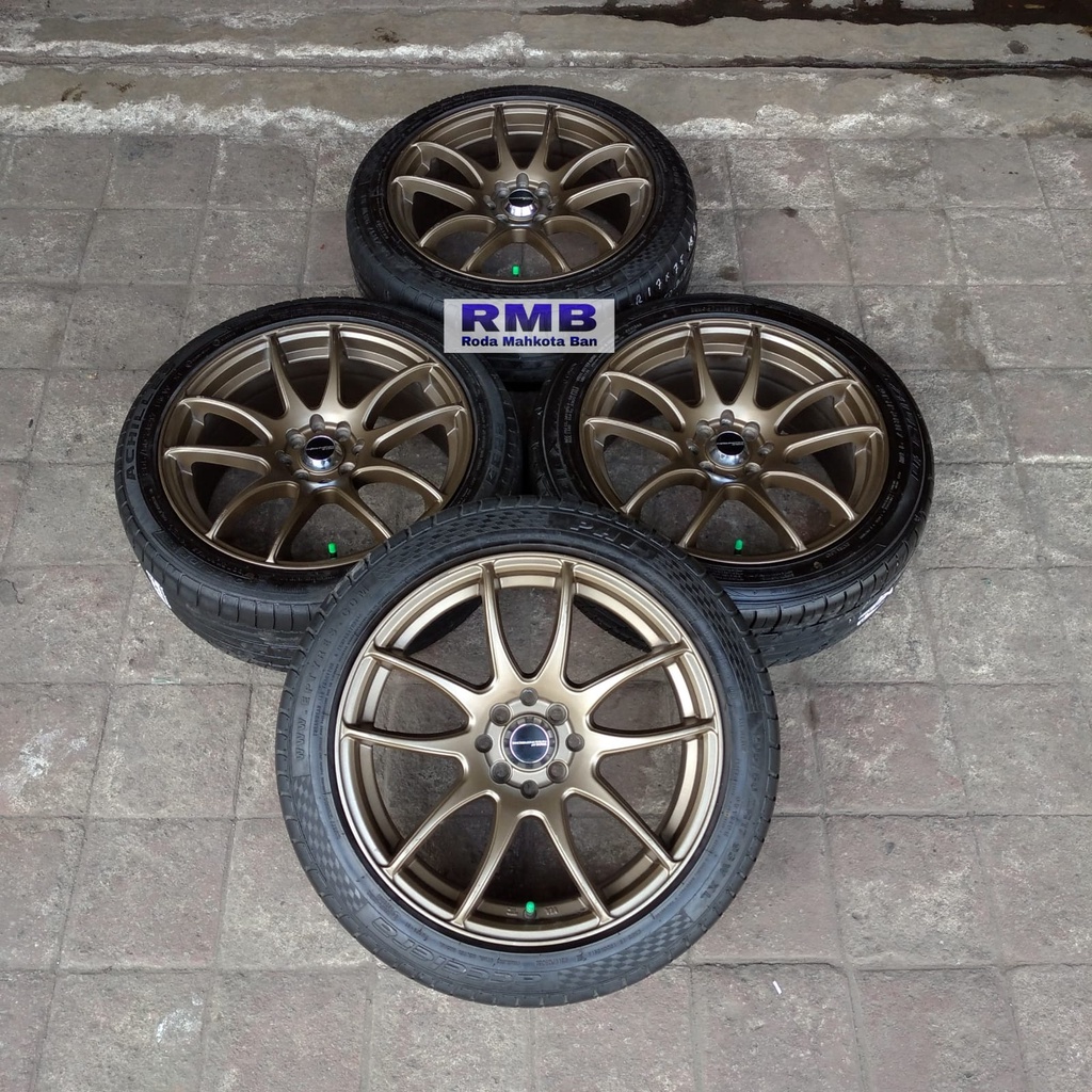 Jual VELG MOBIL SEKEN MODEL WORK EMOTION RING 17 + BAN 205 50 R17 ...