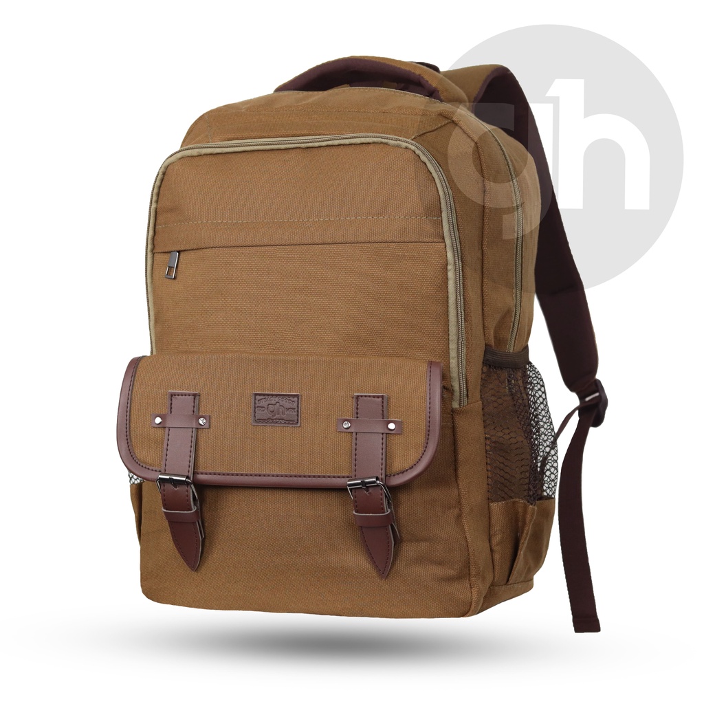 Jual GH Bag BRONSON Canvas Backpack Tas Anak Sekolah Tas Kerja Laptop ...