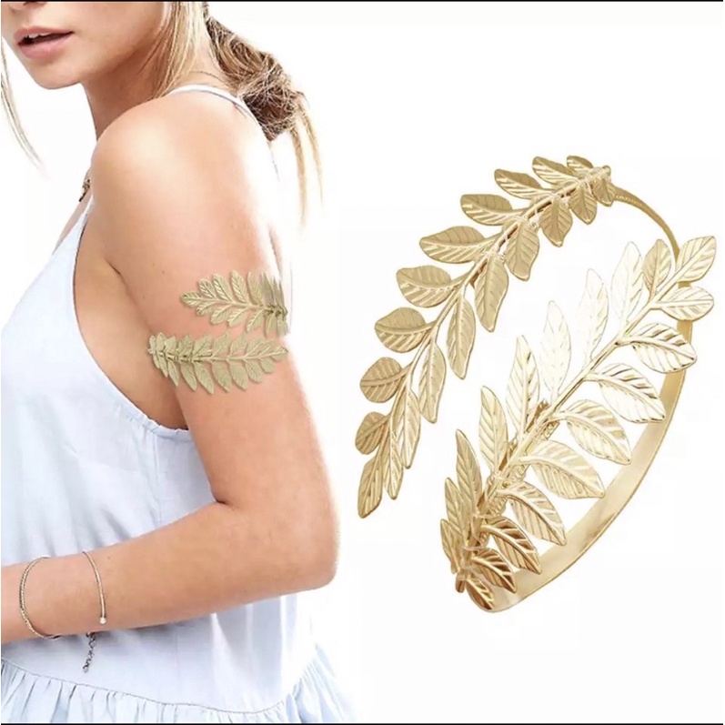 Jual Gold Leaf Bracelet Leaves Gelang Emas Daun Aphrodite Greek | Shopee Indonesia