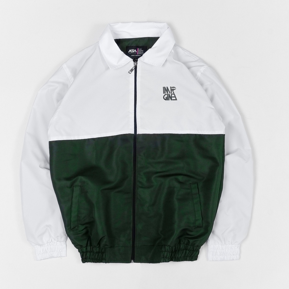 Jual Nsa Ind Tracksuit tracktop Jacket casual Slavik White Green ...