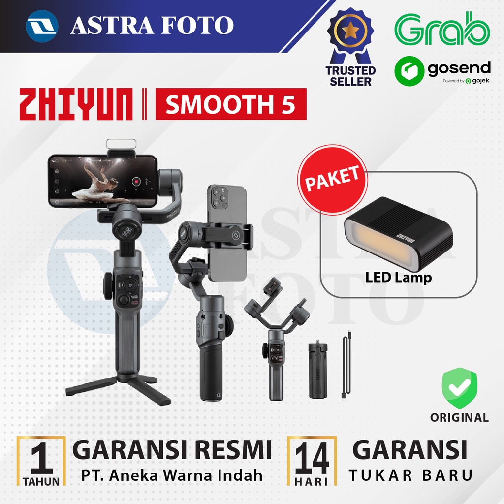 Jual Zhiyun Smooth 5 Gimbal Stabilizer Smartphone HP Garansi Resmi Original | Shopee Indonesia