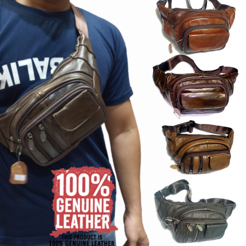 Jual tas pinggang waist bag kulit asli impor pria wanita | Shopee Indonesia