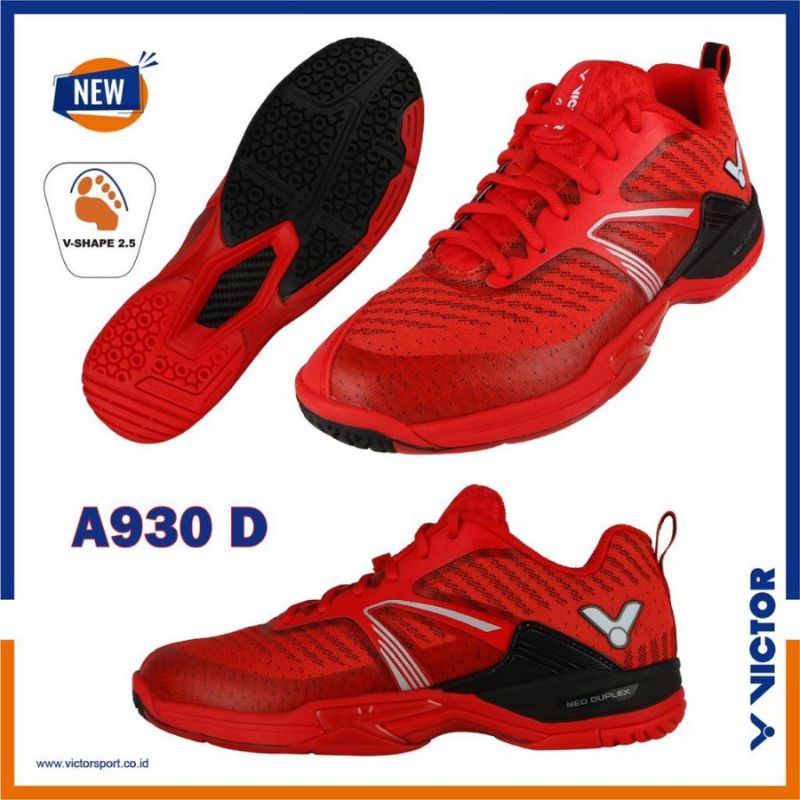 Jual SEPATU BULUTANGKIS VICTOR A930 D MERAH RED SEPATU BADMINTON VICTOR ...