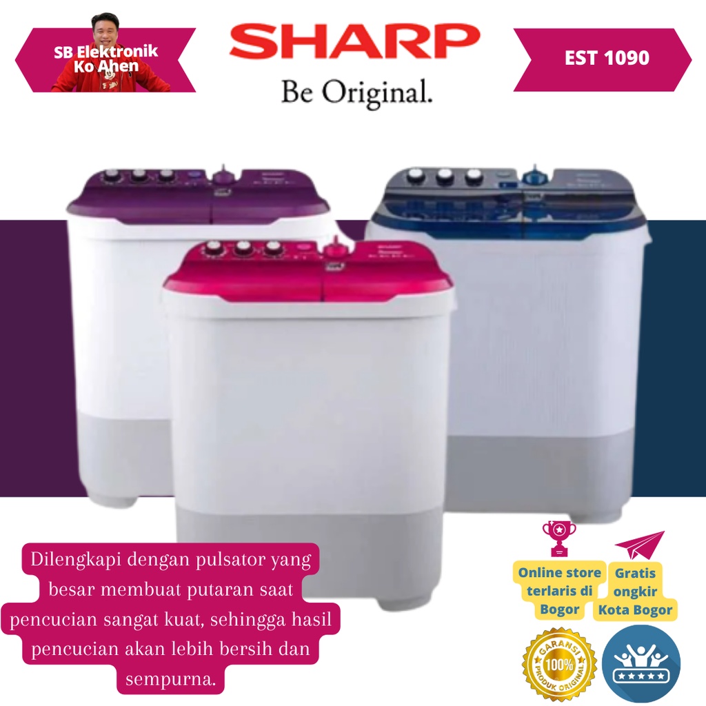 Jual MESIN CUCI 2 TABUNG SHARP EST 1090 10 KG | Shopee Indonesia