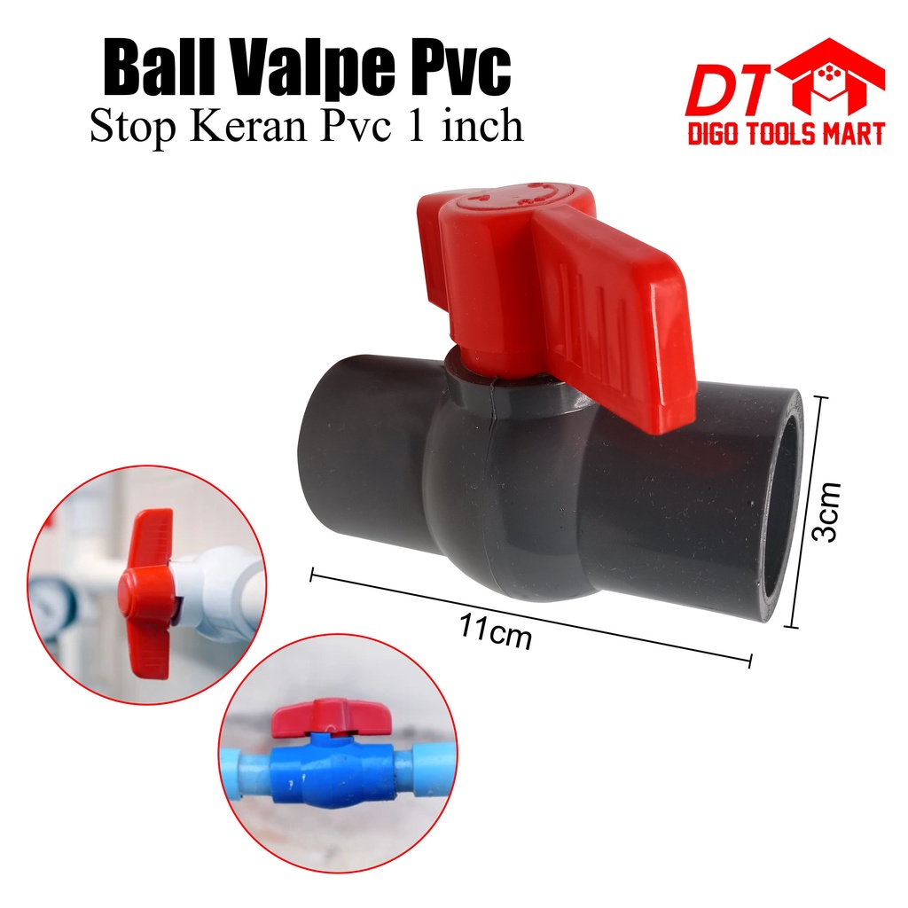 Jual Stop Keran PVC Ball Valve PVC 1 inci Murah | Shopee Indonesia