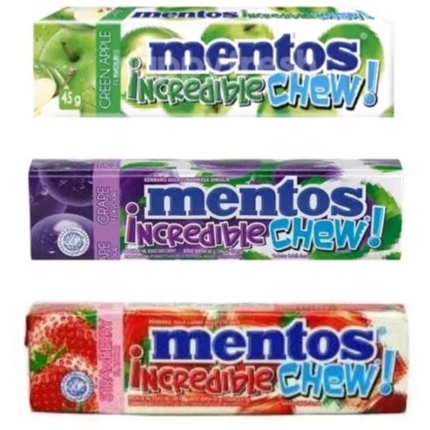 Jual Mentos Incredible Chew Permen Lunak Per 1 Stick Rasa | Shopee ...