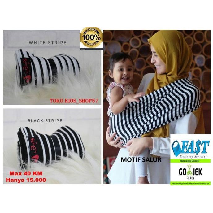 Jual GEOS BianS - Gendongan Kaos Bayi - Pilih Size - Motif Salur | Shopee Indonesia
