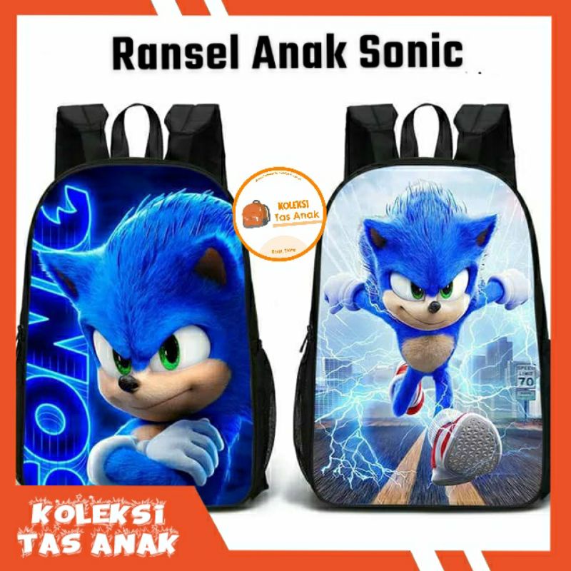 Jual Tas Sonic Tas Ransel Sekolah Anak Laki-laki Karakter Sonic Tas ...