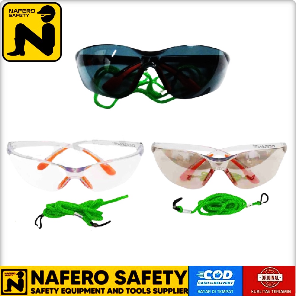 Jual KACAMATA SAFETY APD K3 FASHION CLEAR DAN HITAM GERINDA LAS GOSAVE ...