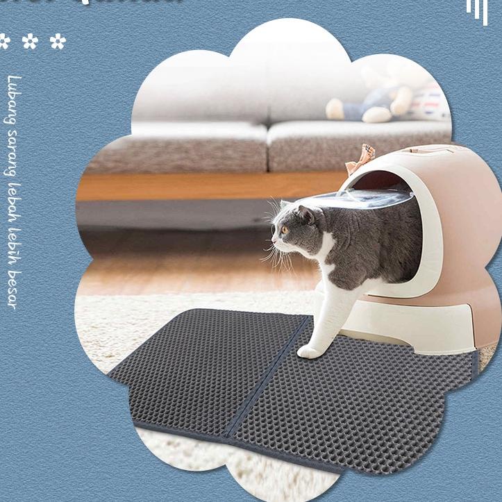 Jual EVZ126 ALOBON Double-Layer Cat Litter Box Mat Trapper EVA Pad Pet ...