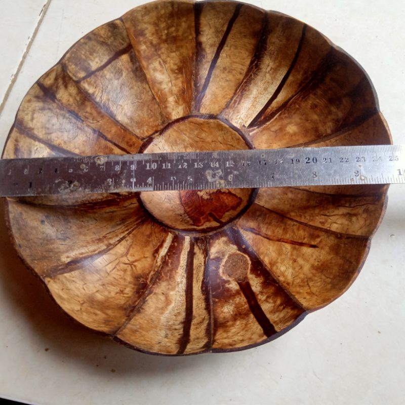 Jual piring/piring batok kelapa piring buah-buahan/piring unik piring ...