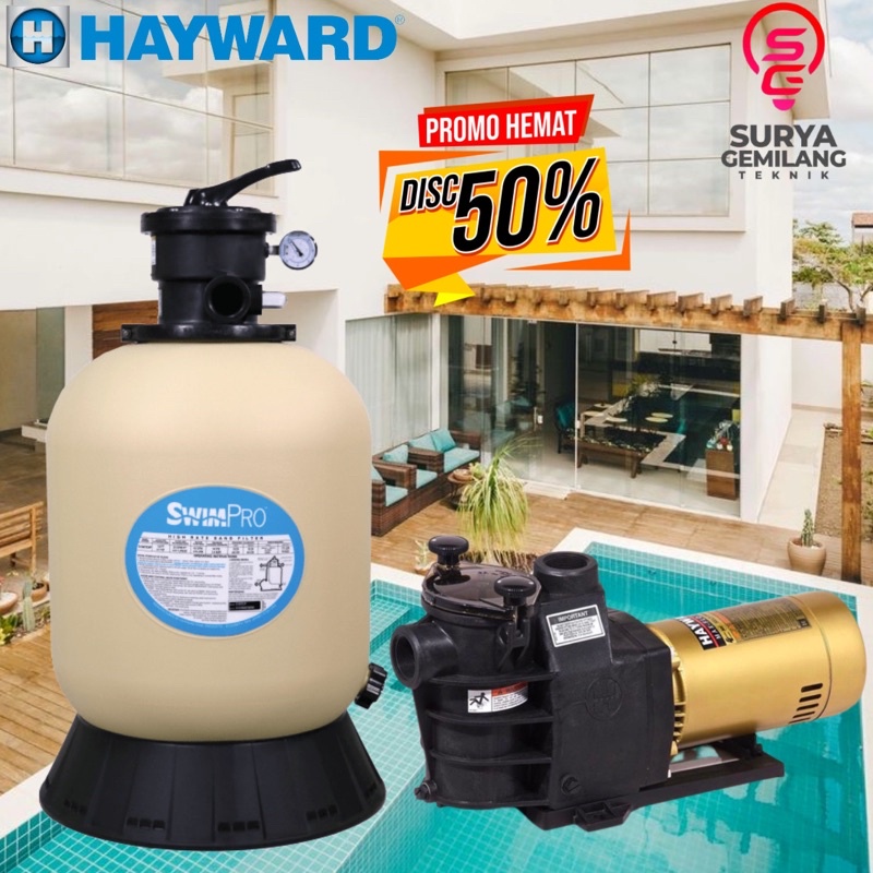 Jual Paket Mesin Pompa Kolam Renang Hayward 1HP + Sand Filter Hayward ...