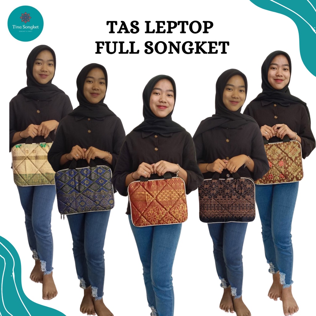 Jual Tas Leptop Full Songket Khas Palembang - Tino Songket | Shopee ...