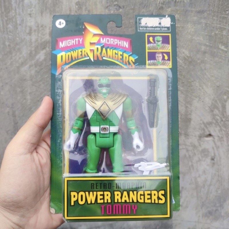 Jual Mainan POWER RANGERS Retro-Morphin Green Ranger Tommy Fliphead ...