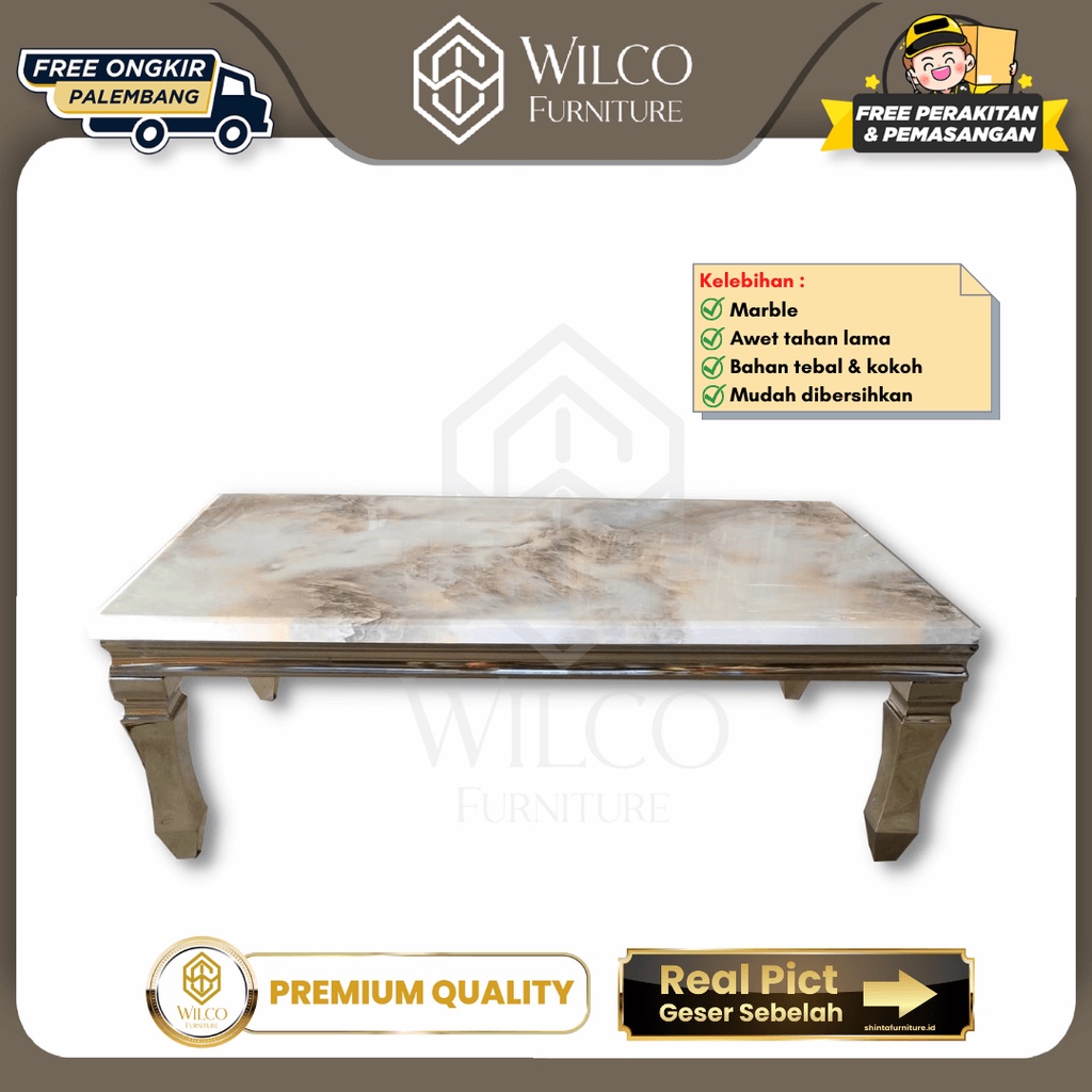 Jual Meja Tamu Marmer Minimalis / Meja Ruang Tamu Batu Marmer H069 ...