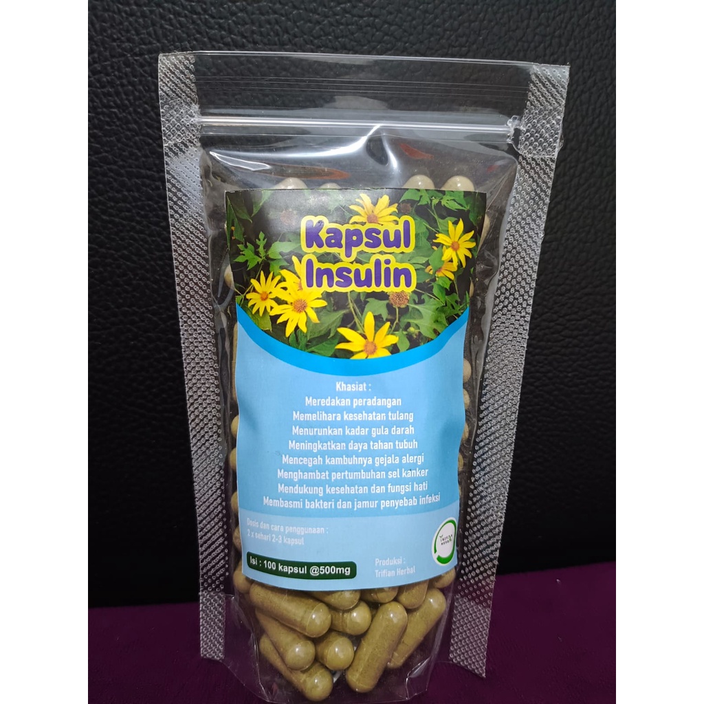 Jual KAPSUL DAUN INSULIN ISI 100 / DAUN INSULIN 100 KAPSUL / OBAT ...