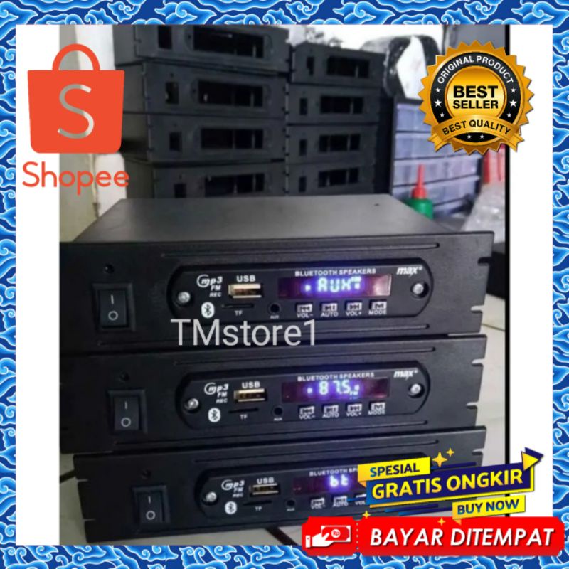 Jual mp3 bluetooth player usb modul radio fm + box siap pakai | Shopee ...