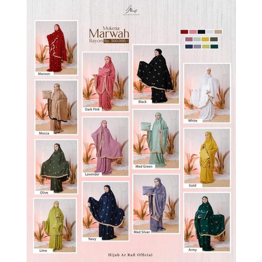 Jual MUKENA Rayon Dewasa Jumbo Terbaru merk ARRAFI bahan Rayon Premium ...