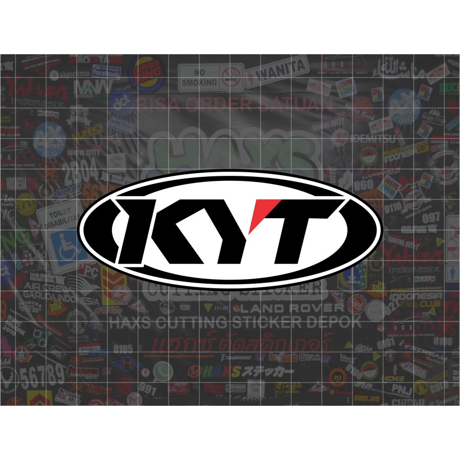 Jual Cutting Sticker KYT Oval V2 Ukuran 10 Cm Untuk Helm | Shopee Indonesia
