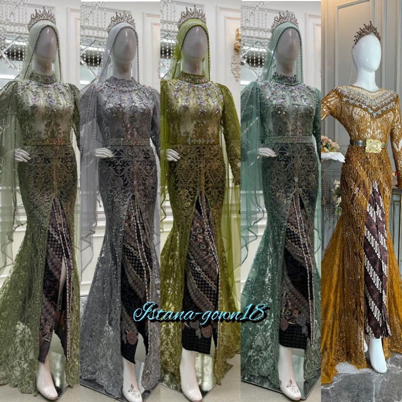 Jual KEBAYA AKAD BEREKOR//KEBAYA AKAD PENGATIN BEREKOR FULL PAYET ...